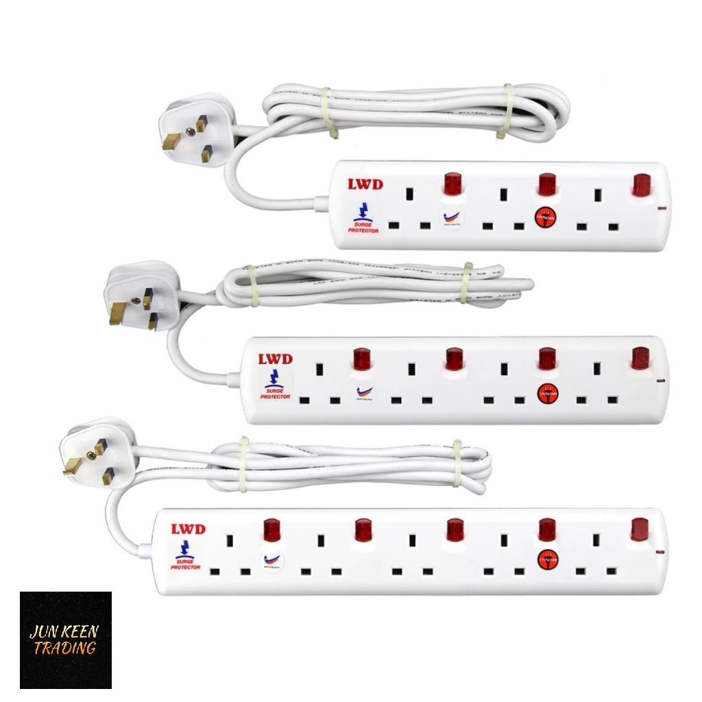 [SIRIM] LWD 13A Trailing Extension Socket w Neon Light 2gang 3gang ...