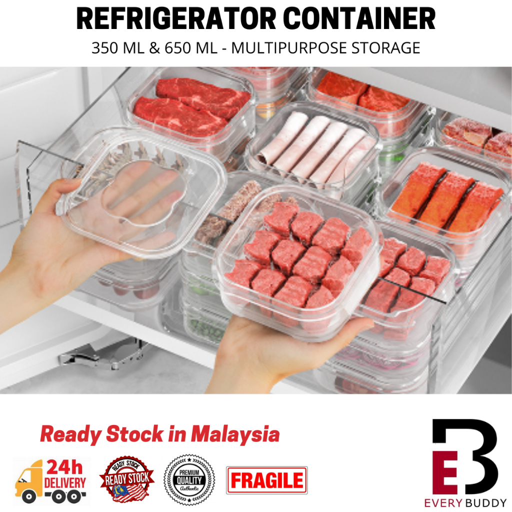 Freezer Storage Box Fridge Food Kitchen Refrigerator Fridge Organizer ...