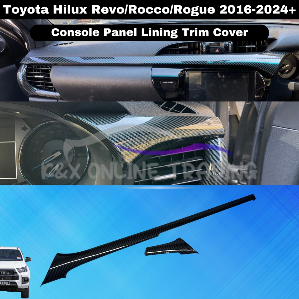 Toyota Hilux Revo/Rocco/Rogue 2016-2024 Carbon Trim Console Panel ...