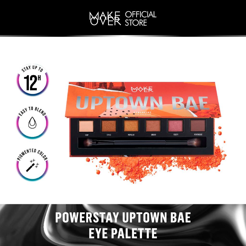 Make Over Powerstay Eye Palette-Uptown Bae,Royal Rose, Stay 12H, High ...