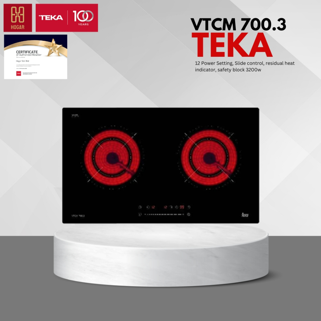 Teka Ceramic Hob VTCM700.3 | VTCM 700.3 | Ceramic Cooker Hob | Ceramic ...