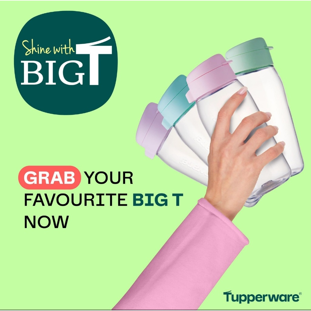 Tupperware Premium Eco Bottle (1) 550ml + BIG T Pouch (1) | Shopee Malaysia