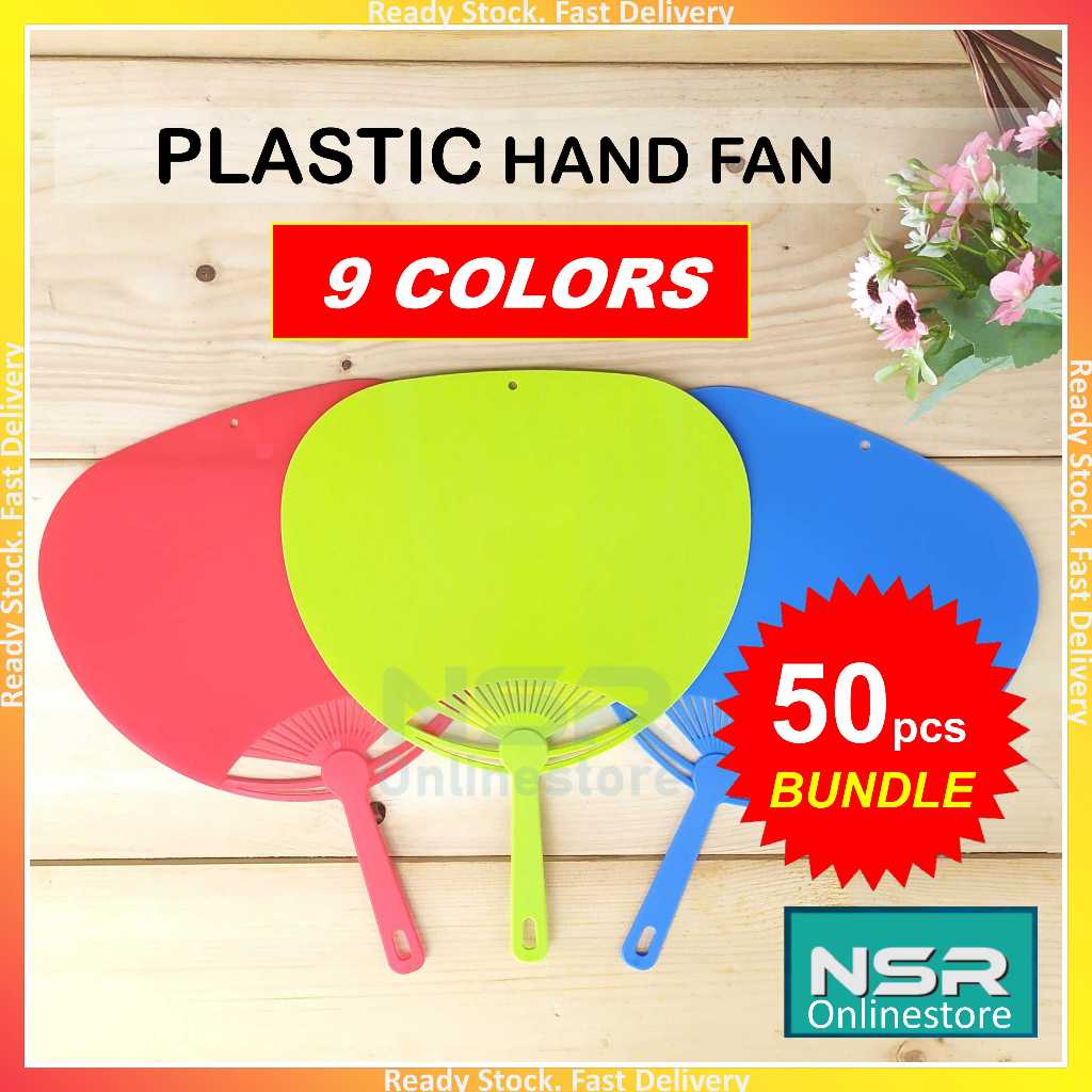 50PCS Plastic Hand Fan/ Kipas Tangan Plastik/ Door Gift/ Free Gift ...