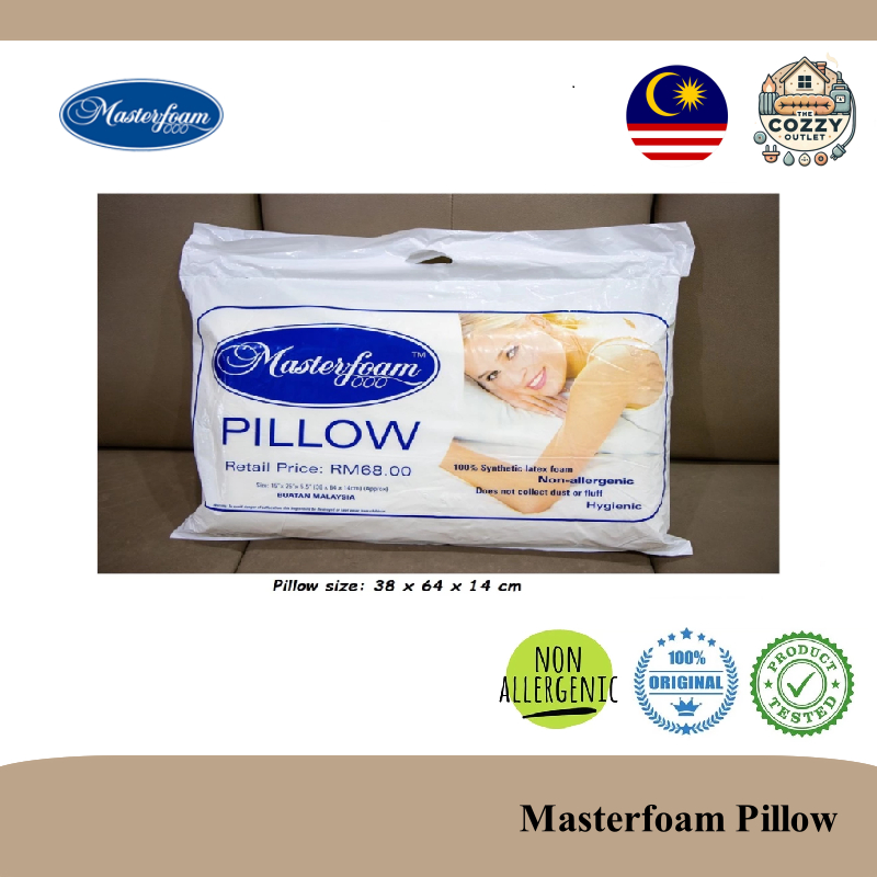Masterfoam UltraSoft Pillow – 100% Synthetic Latex Foam (Non-Allergenic) Bantal | Shopee Malaysia