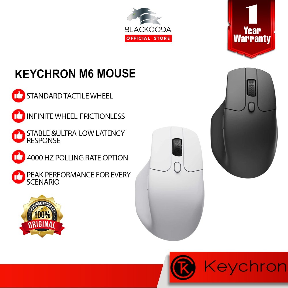 Keychron M6 Wireless Mouse 78g Lightweight Design Optical Mouse Side ...
