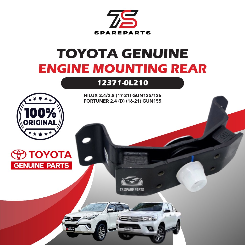 Toyota Engine Mounting Rear 12371-0L210 Hilux/Fortuner GUN125/6,GUN155 ...