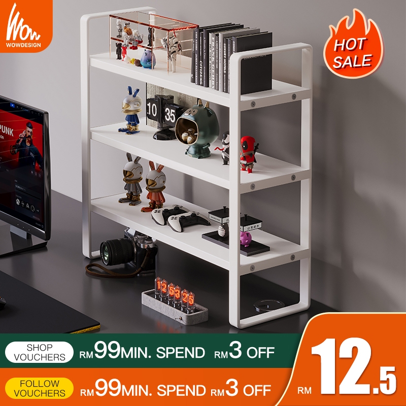 Tabletop Rack Desktop Storage Rack Tabletop Bookshelf Desk Organizer ...