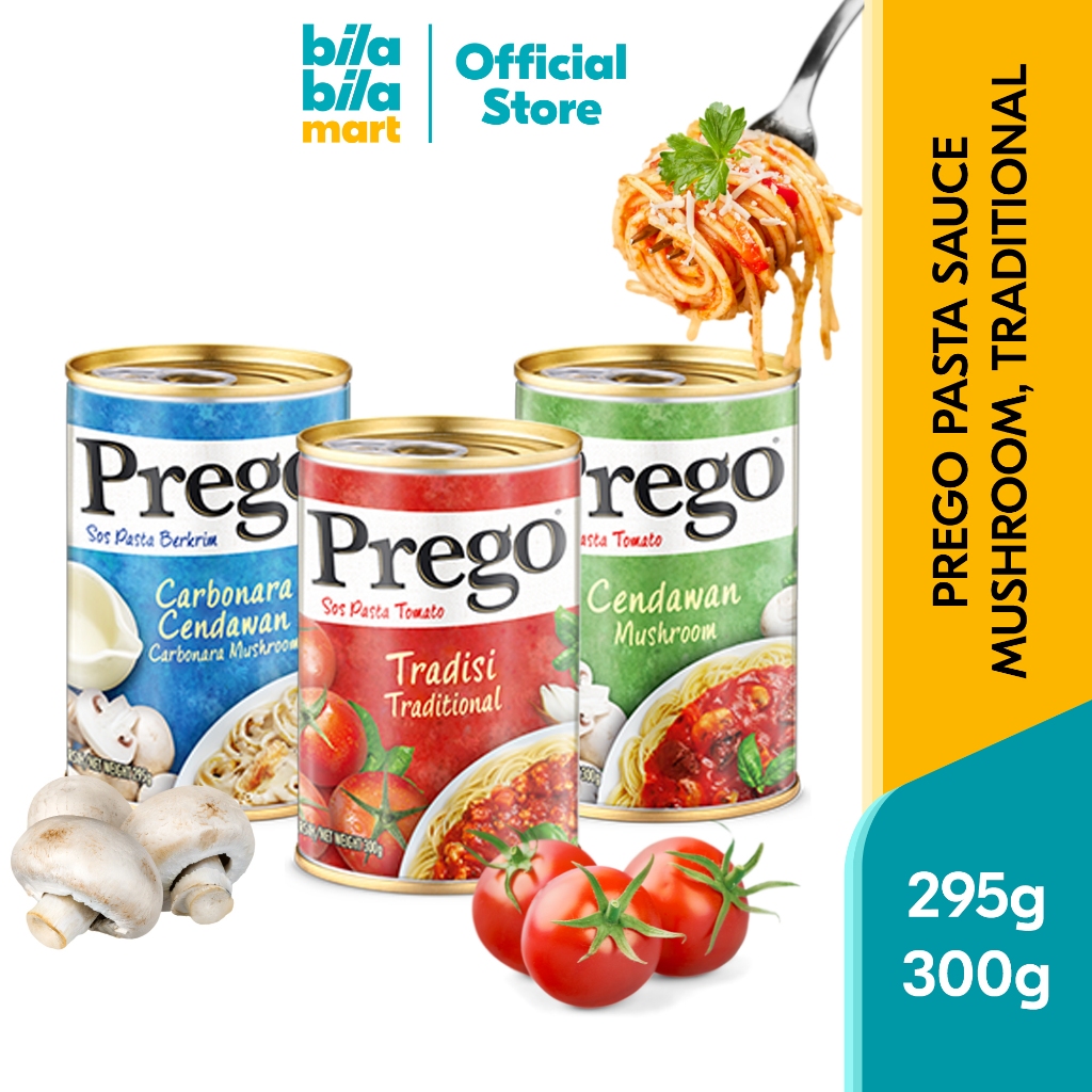 PREGO Pasta Sauce (Carbonara Mushroom, Traditional Tomato Sauce ...
