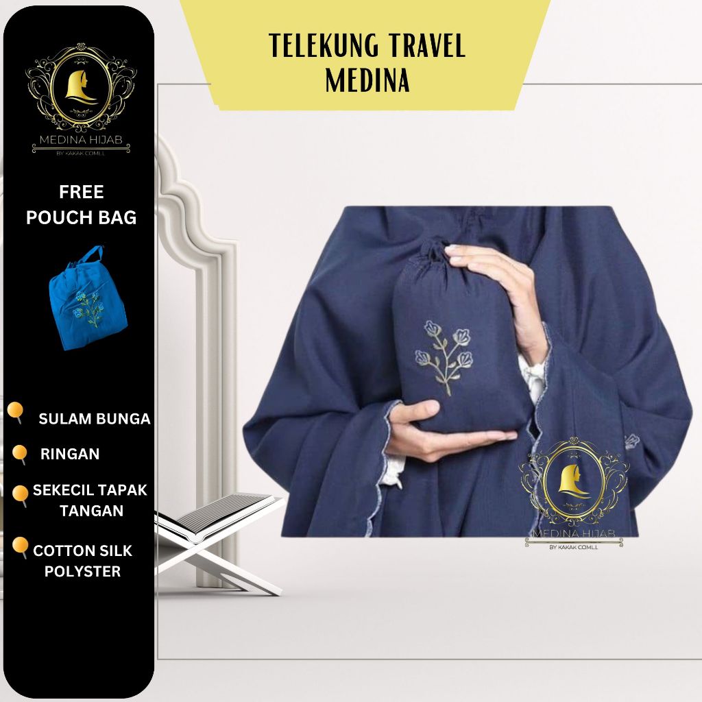 TELEKUNG TRAVEL MINI POUCH Telekung Mina /COMEL/MURAH/RINGAN KECIL BAWA ...