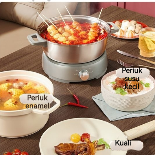 Periuk Hotpot Elektrik Rumah, Fungsi Pemanasan Pantas Tanpa Lapisan ...