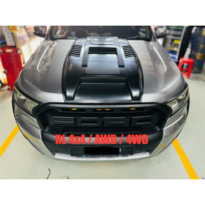 Ford ranger T6 T7 T8 front bonnet scoop scope cover bonet hood lip ...