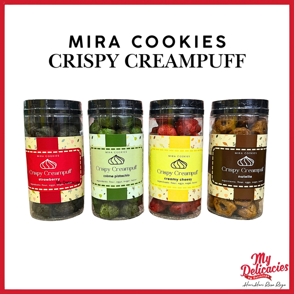 Mira Cookies Crispy Creampuff (Strawberry, Creamy Pistachio, Creamy ...