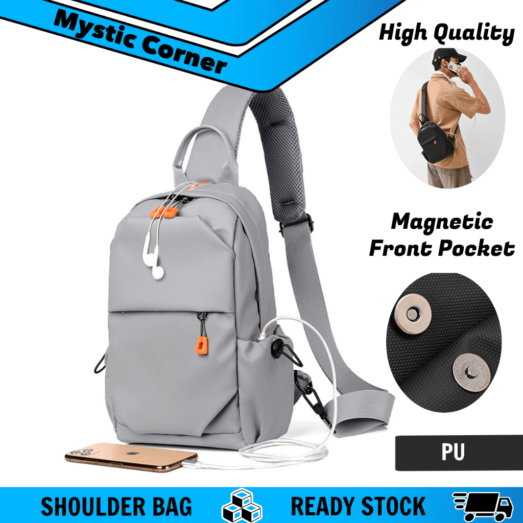 Men Sling Bag Men Chest Bag Shoulder Cross Body Bag Water Resistant ...