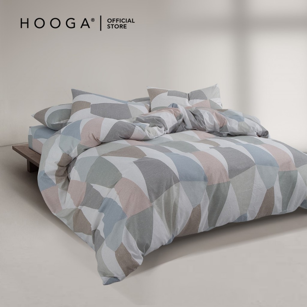 HOOGA Estelle 990TC Polyester Bedsheet Comforter Set (Orange Label ...