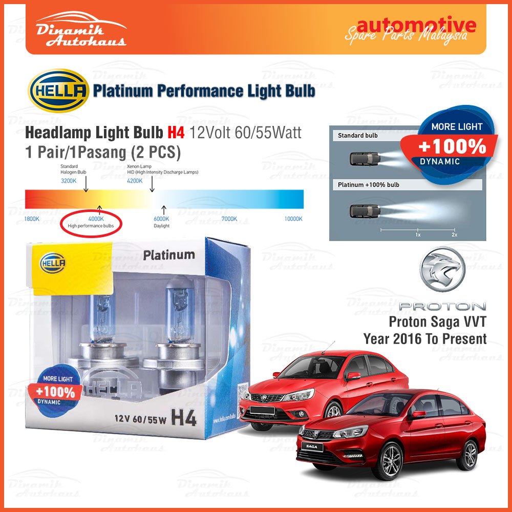 Proton Saga VVT Year 2016 To Present Car Headlamp Light Bulb 1 Pair ...