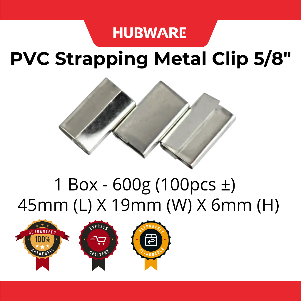 Heavy Duty PVC Strapping Metal Clip 5/8" X 600g | Shopee Malaysia