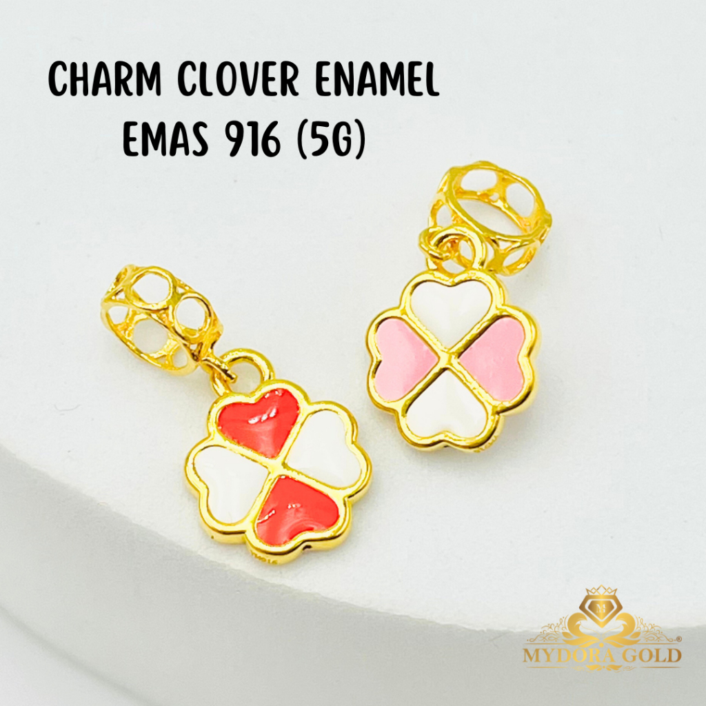 MYDORA Charm Clover Enamel 5G l EMAS 916/22K | Shopee Malaysia
