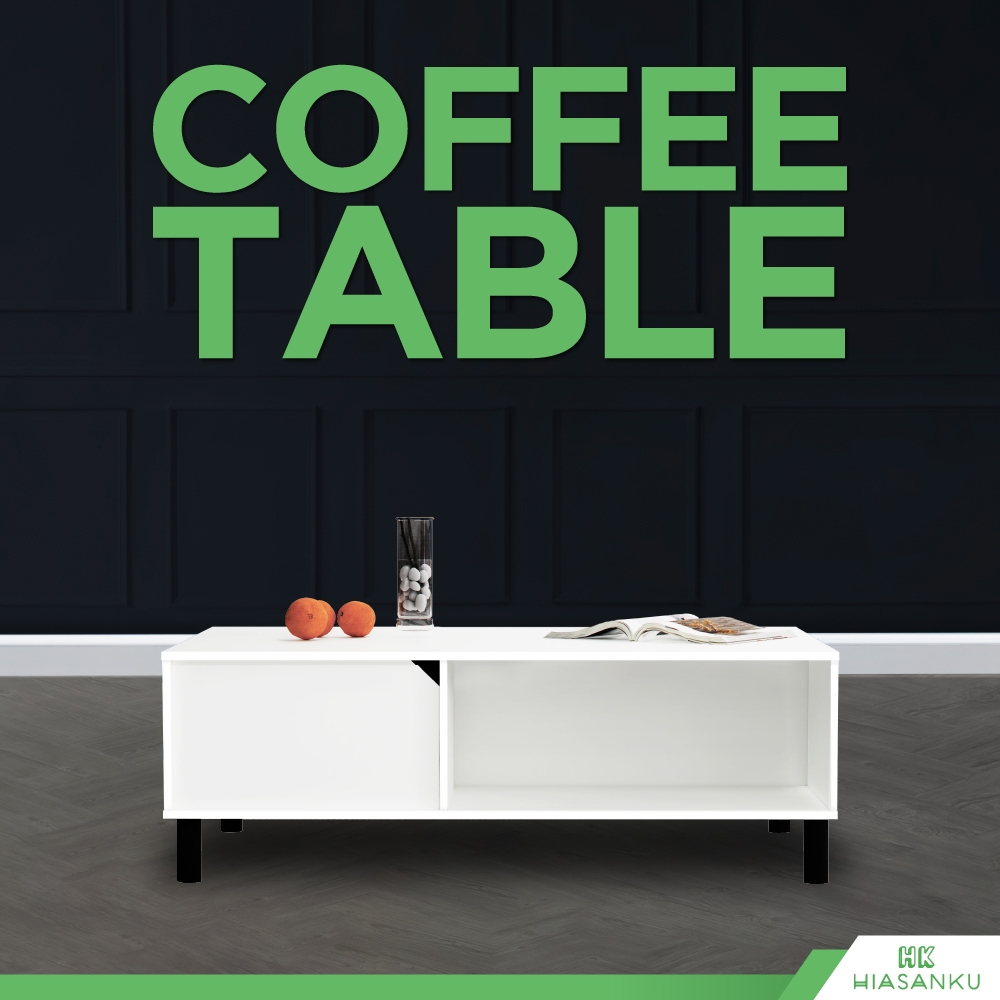 HK Meja Kopi/Coffee Table with 2 Doors Large Compartment meja kopi ...