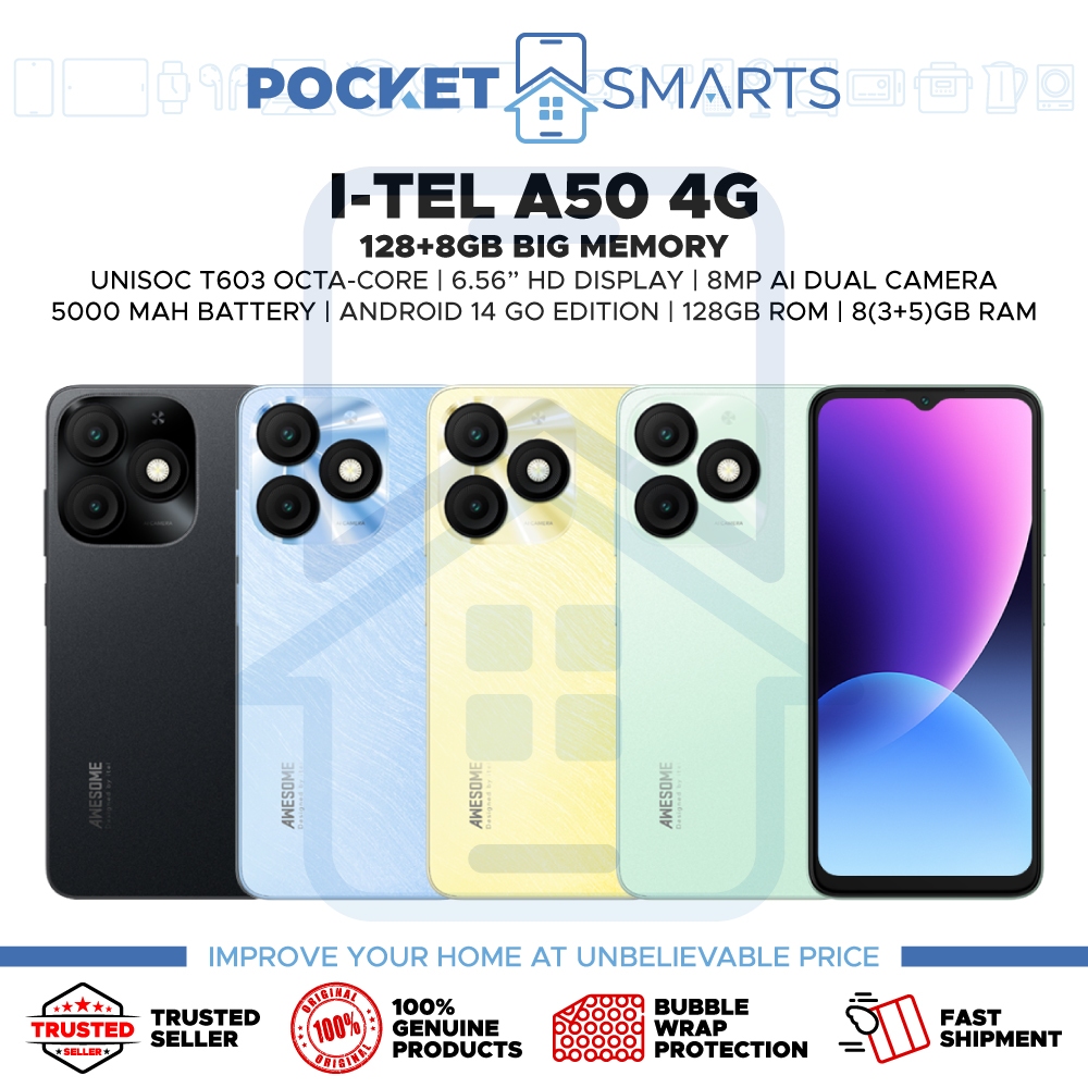 [Malaysia Set] I-Tel A50 4G / Itel A50 4G (128GB ROM | 3GB RAM) 1 Year ...