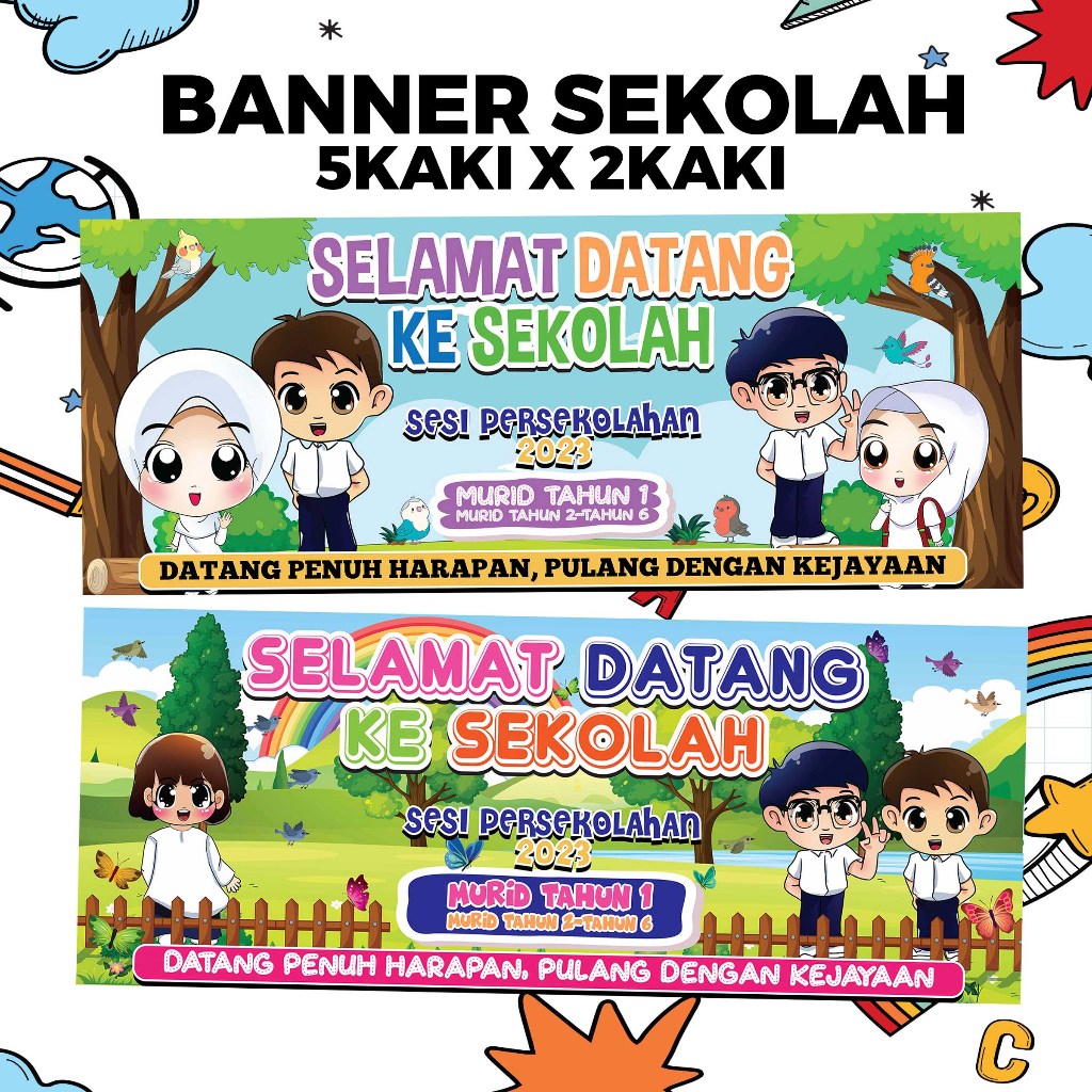 BANNER SELAMAT DATANG KE SEKOLAH | Shopee Malaysia