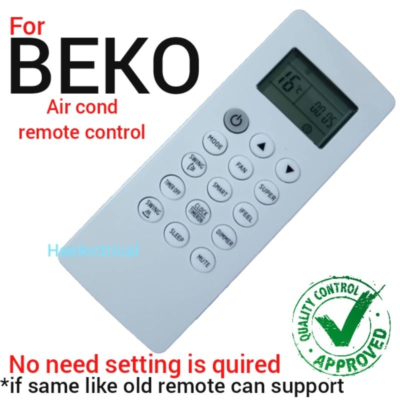 BEKO air cond remote control (oem) | Shopee Malaysia