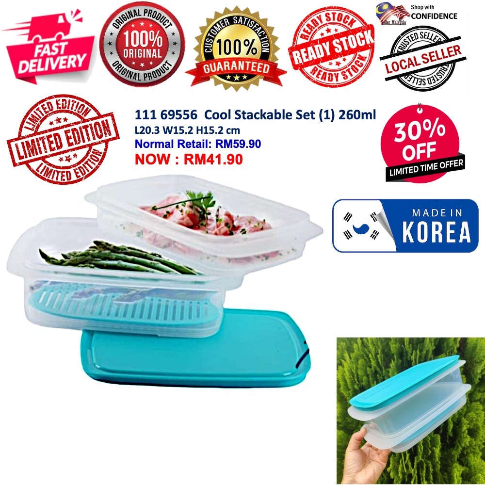Tupperware Cool Stackable Set (1) 11169556 A14 | Shopee Malaysia