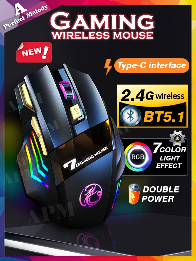 🔥100% Qualified Authentic🔥Gaming Wireless Silent Rechargeable Mouse ...