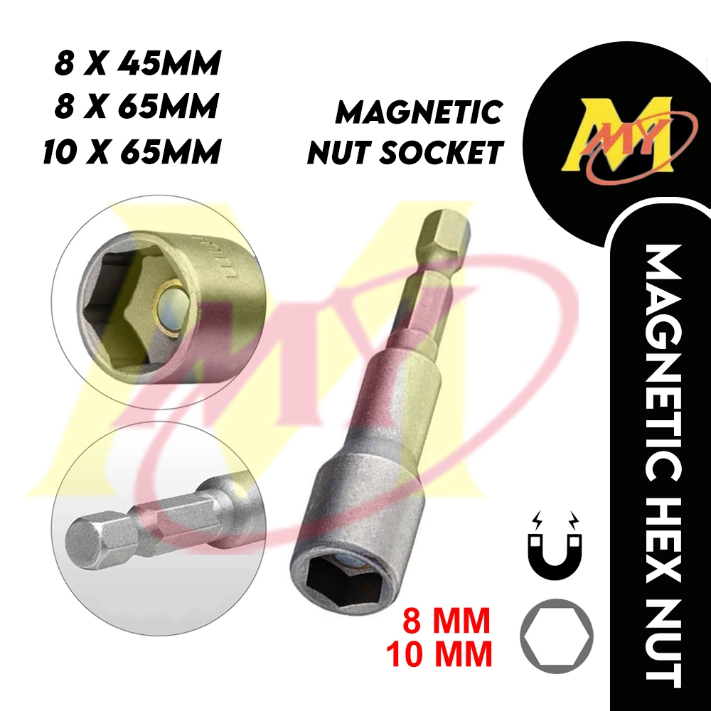 MY Magnetic Hex Nut Setter Socket For Hexagonal Head Drill Bit | Mata ...