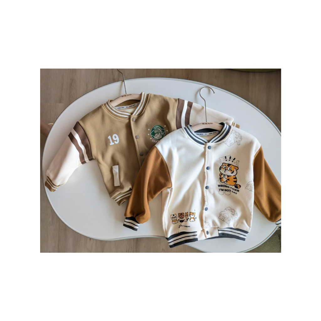 [DoReMiFa] Bugs Bunny Baseball Jacket (Brown&Blue) | Shopee Malaysia