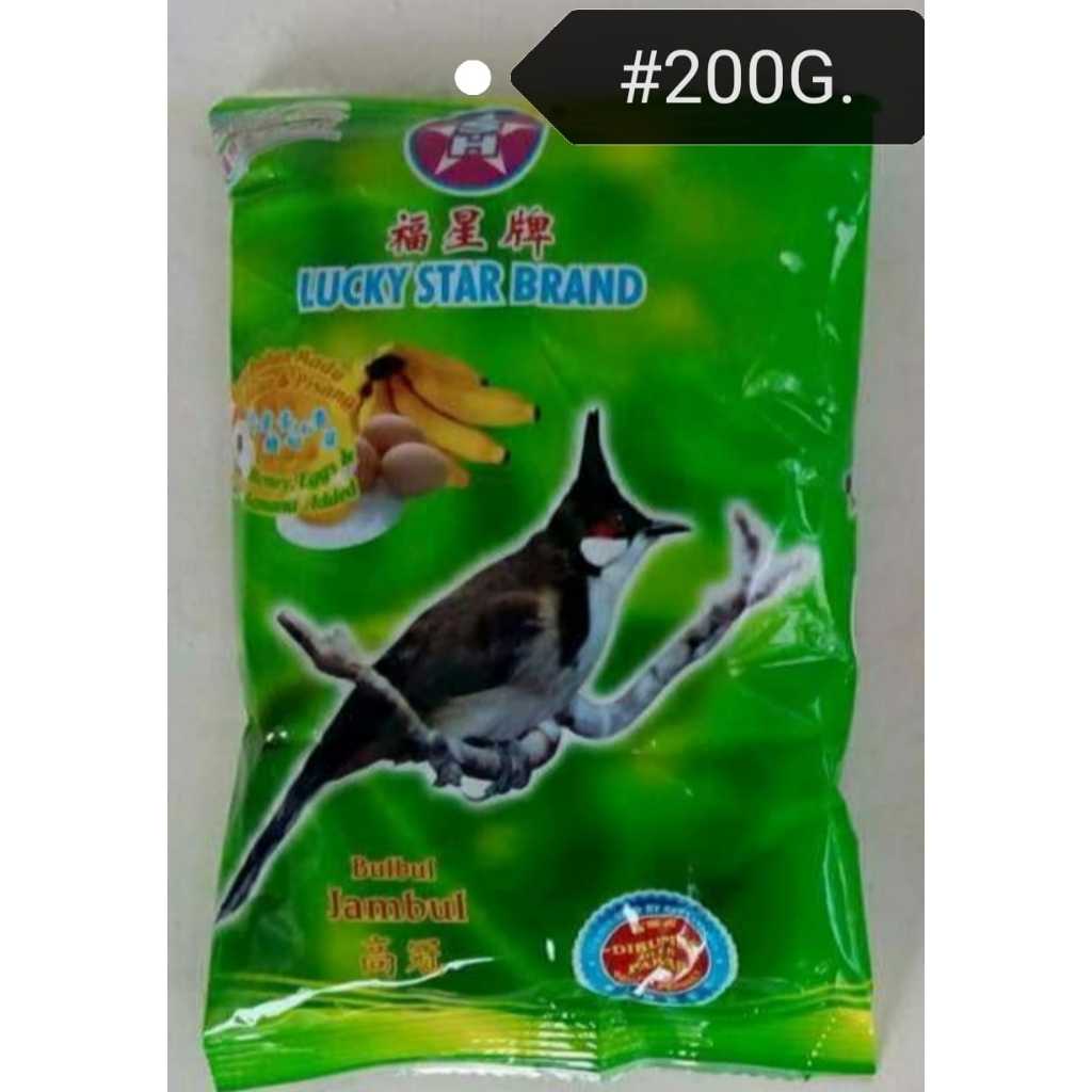 Lucky Star Jambul Bulbul Bird Food Feed Dedak Makanan Burung 200g ...