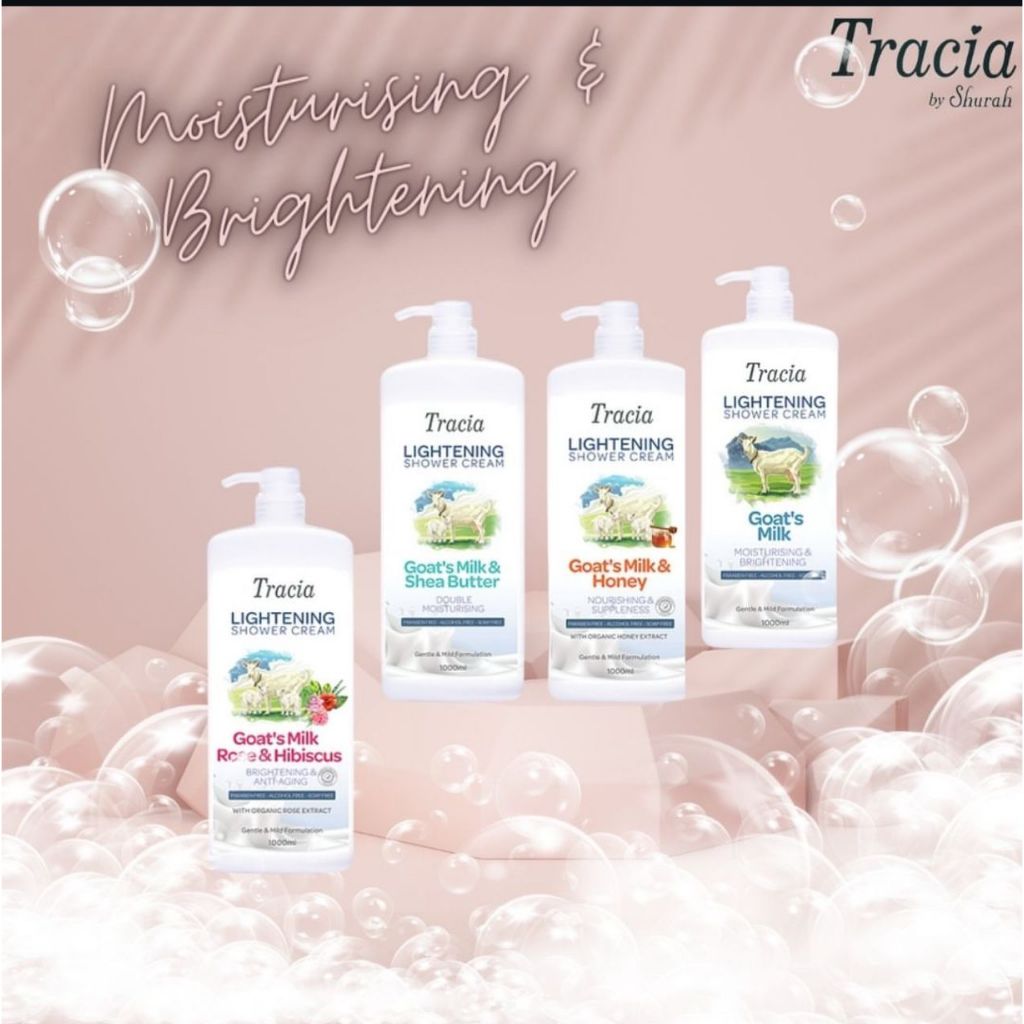 Tracia Lightening Shower Cream Goat Milk 1000ml | Shopee Malaysia