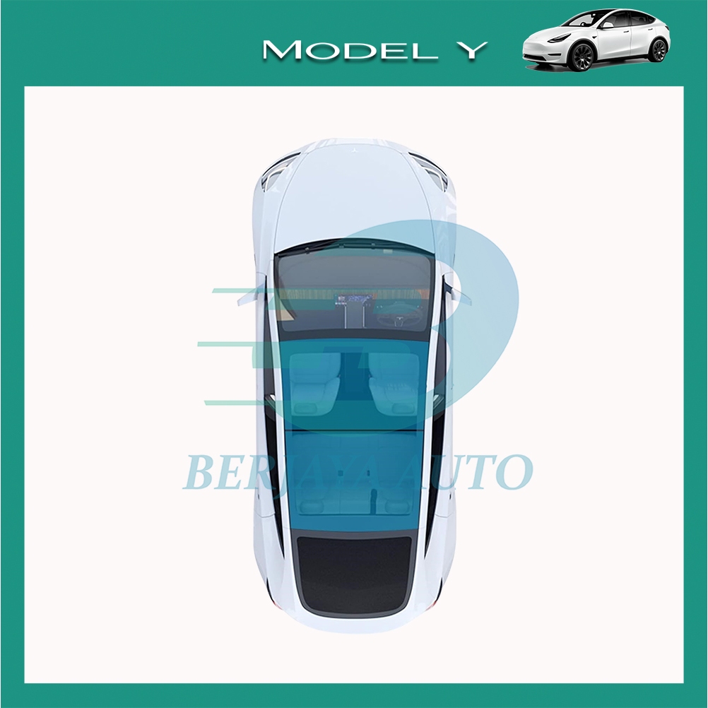 Tesla Model Y Split Sunshade Cover Front Rear Sunroof Skylight Glass ...