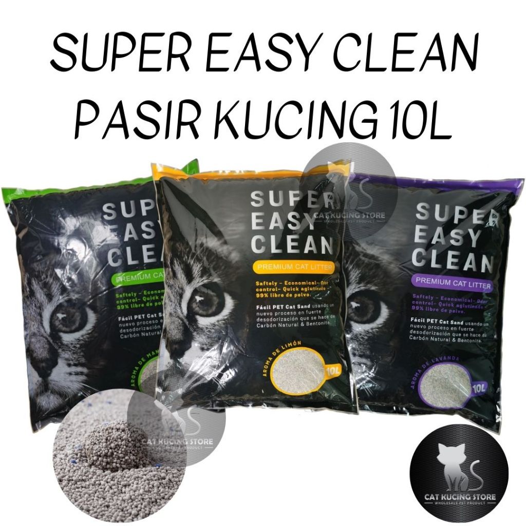 Super Easy Clean Cat Litter Premium Pasir Kucing Bentonite Sand Cat ...