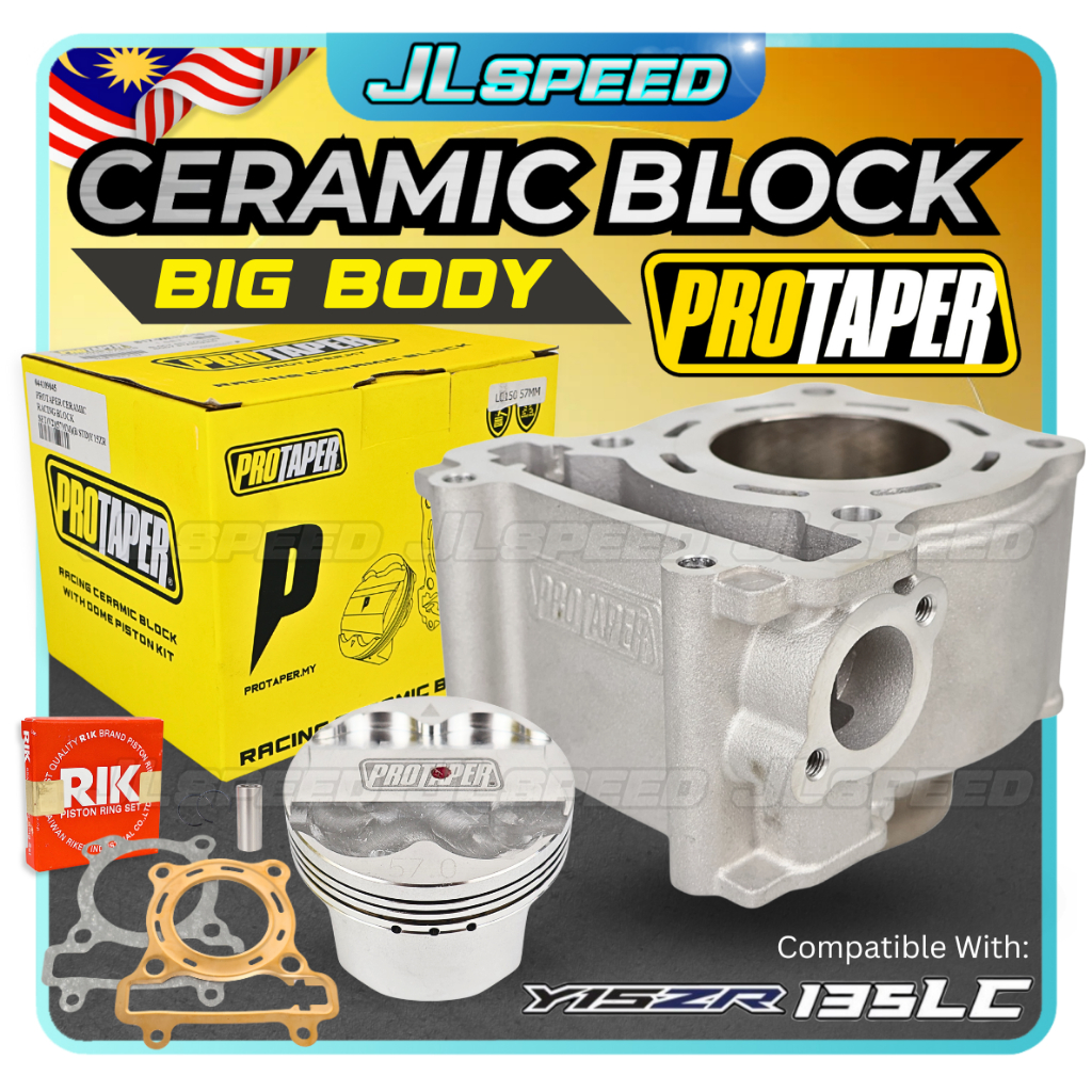 PROTAPER Y15 Y15ZR LC135 FZ150 CERAMIC RACING BLOCK KIT WITH DOME ...