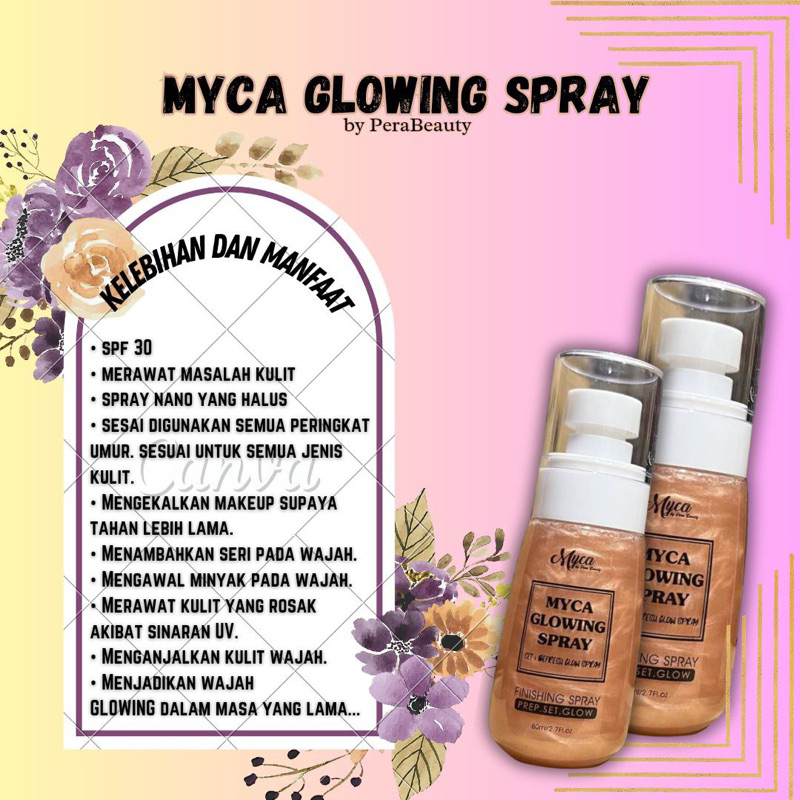 Myca Glowing Spray Tahan Mekaup | Shopee Malaysia