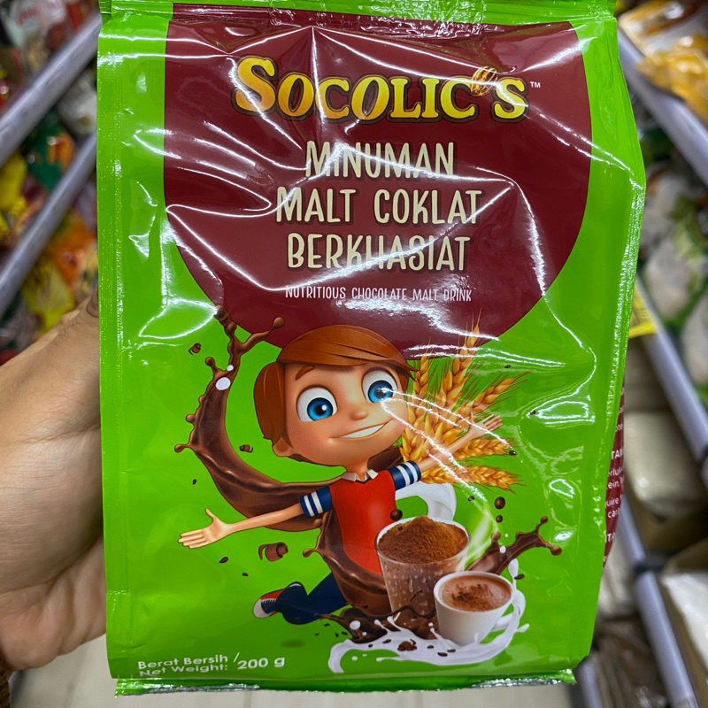 Socolics Minuman Malt Coklat Chocolate Malt Drink 200g/400g/800g/1.8kg Ready Stock Halal ...