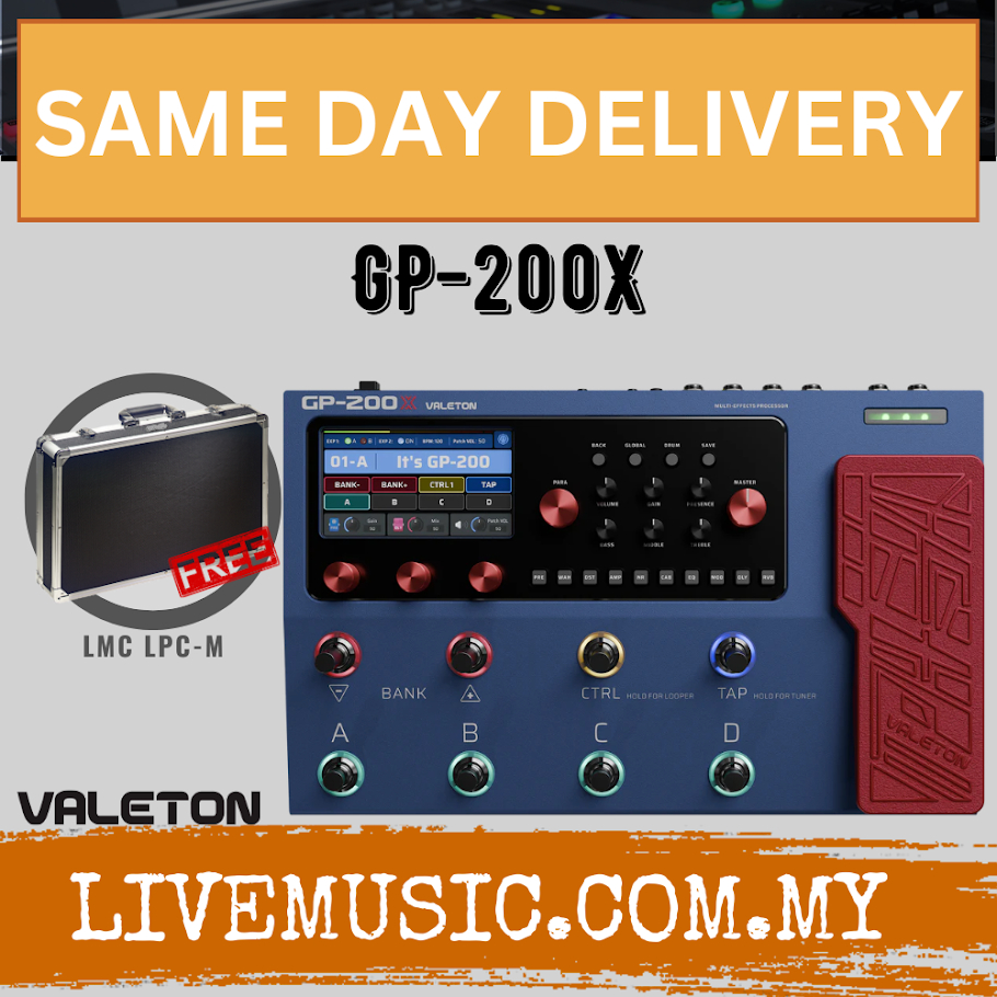 Valeton GP-200X Guitar Multi-Effect Amp Simulator w/Hardcase - ( GP200X ...