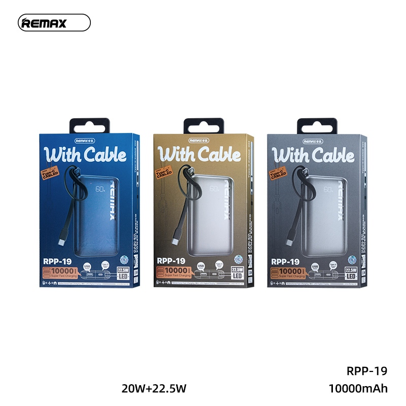 POWER BANK REMAX RPP-19 10,000mah 22.5W FAST CHARGING BACKUP BATTERY | Shopee Malaysia