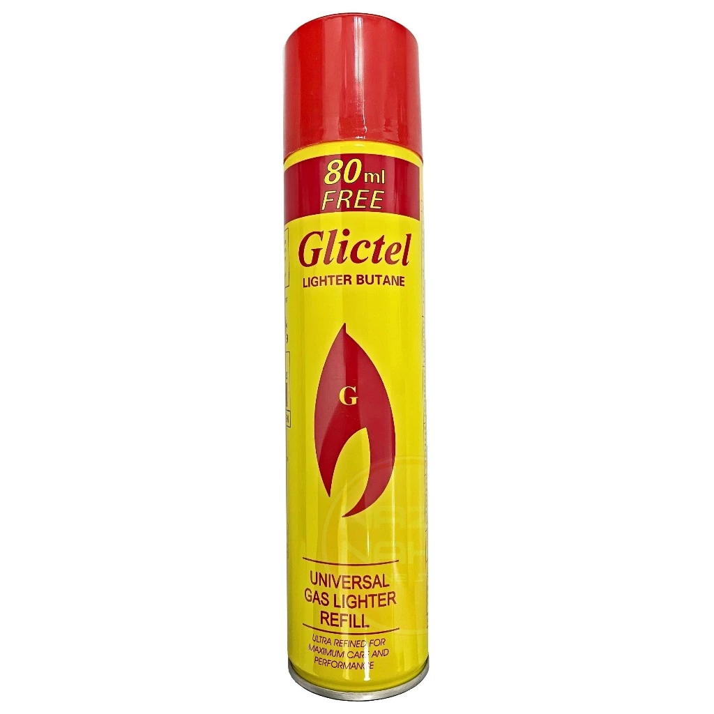 Glictel // Lighter Butane// Universal Gas Lighter Refill // 100 Glictel ...