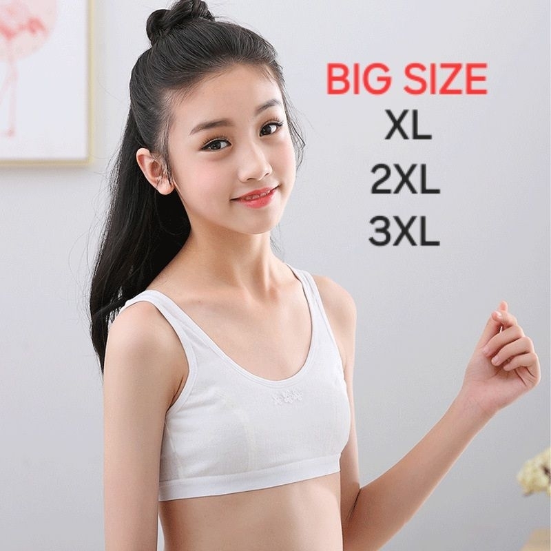 XL 2XL 3XL Big Size Teen Bra Kid Trainning Bra Cotton Bra Teenager‘s Bra | Shopee Malaysia