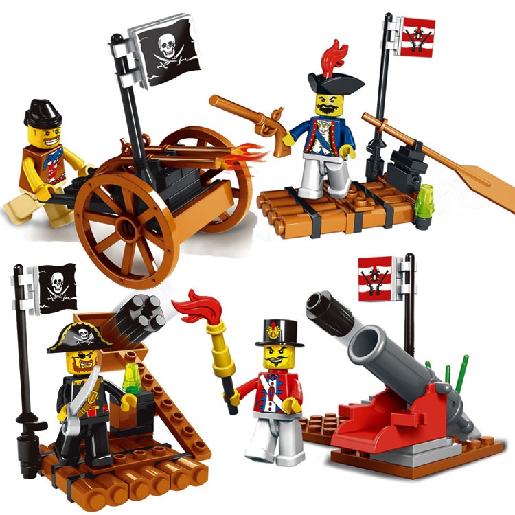 WANGE LEGO Pirates Series Building Blocks Toy Brick 4 IN 1 Combo Pack ...