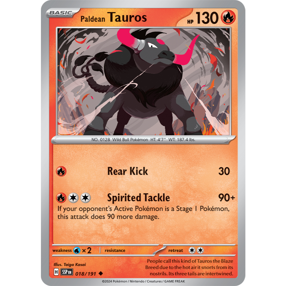Pokemon TCG: Surging Sparks - Tauros | Shopee Malaysia