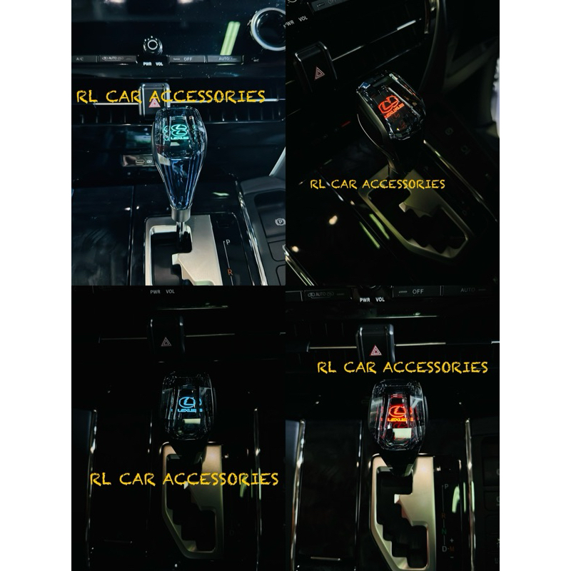 Lexus IS ES GS LX LM RX Crystal gear knob RGB Logo stick led lamp light ...