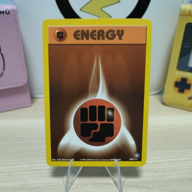 Fighting Energy 2000 Vintage Energy Card Pokemon Energy PTCG Old Card ...
