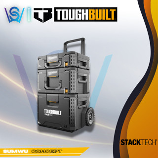 TOUGHBUILT StackTech 3PC Rolling Modular Storage Tool Box System Combo ...