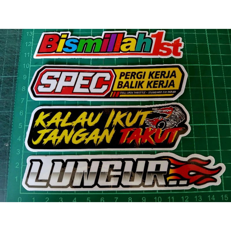 Sticker Kalau Ikut, Luncur, Bismillah, Spec pergi kerja | Shopee Malaysia