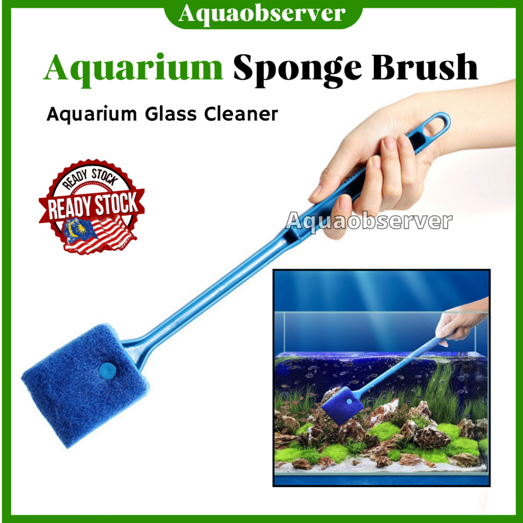 Aquarium Sponge Brush Cleaner Algae Scraper Remover Fish Tank Cleaning ...