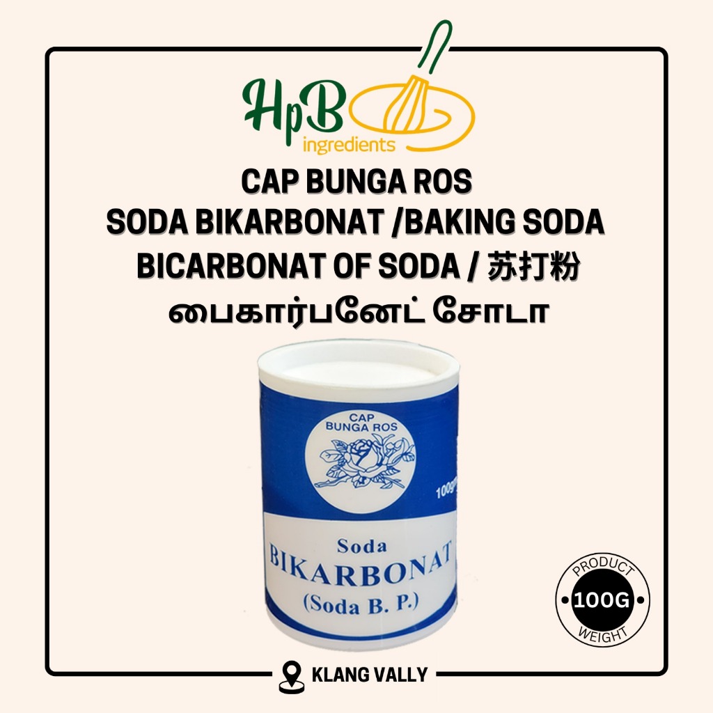 CAP BUNGA ROS Baking Soda / Soda Bikarbonat 苏打粉 100g | Shopee Malaysia