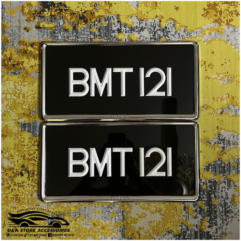 MH STANDARD NUMBER PLATE / PLASTIC FONTS / STANDAR NOMBOR PLAT KERETA ...