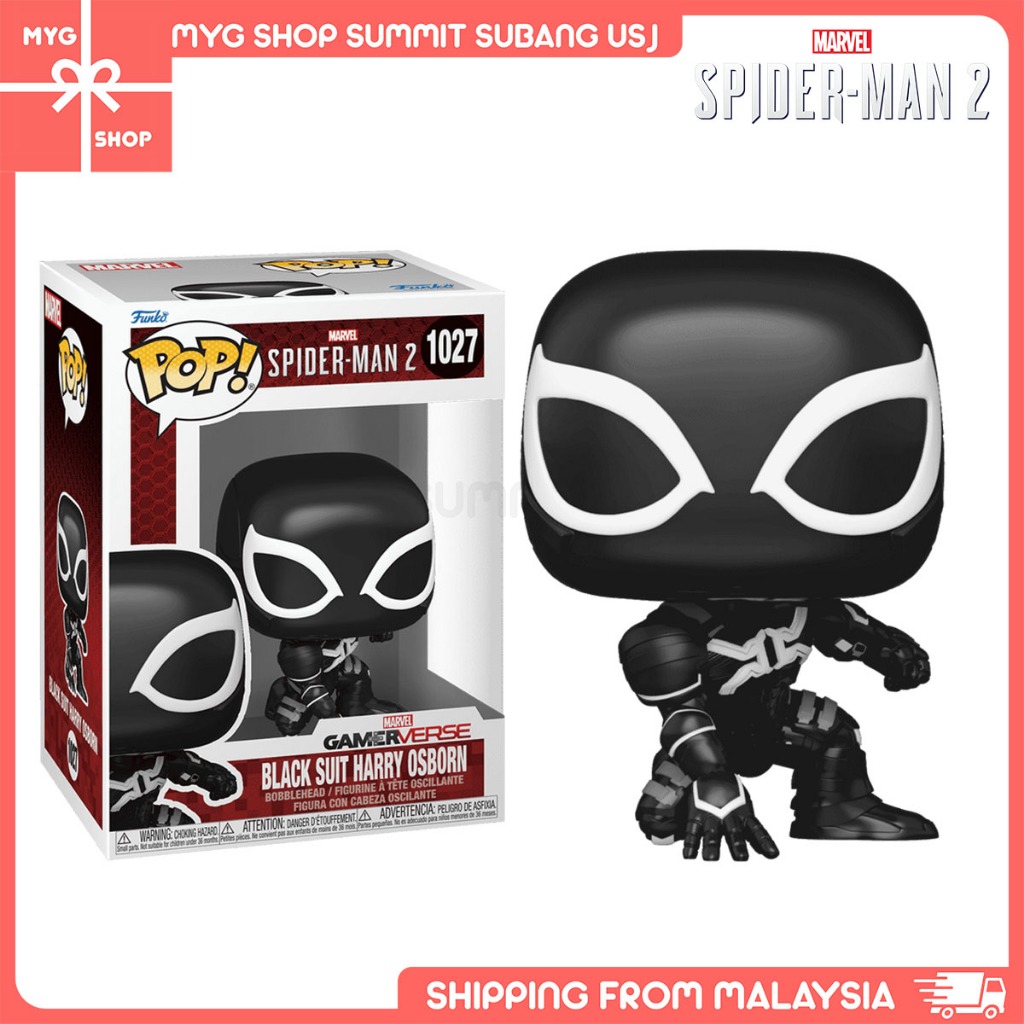 Funko Pop Black Suit Harry Osborn 1027 Spiderman Marvel Gamer Verse ...